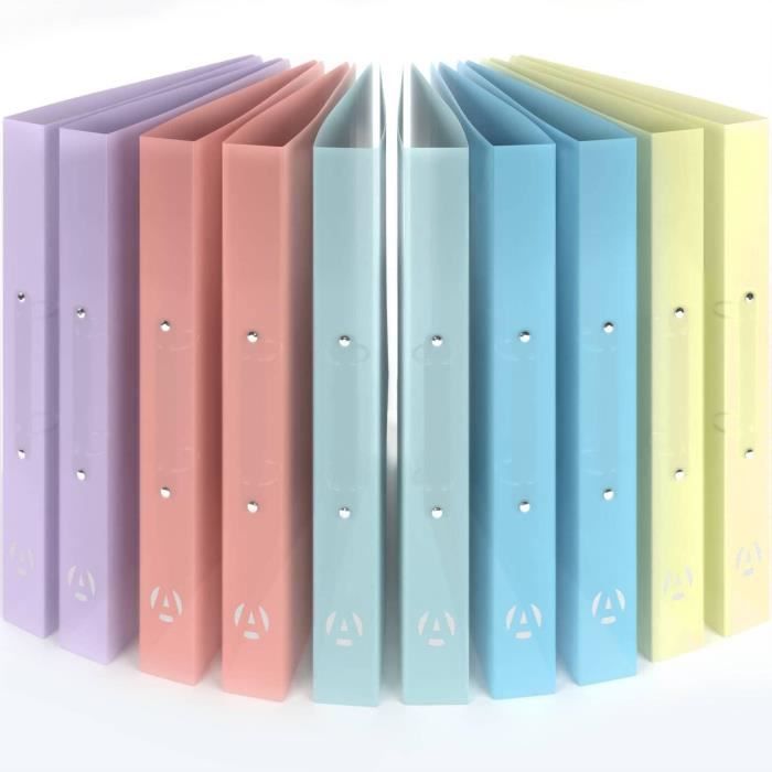ACROPAQ - 10 x Classeur A4 - Petit classeur souple, Pastel, Largeur du ...