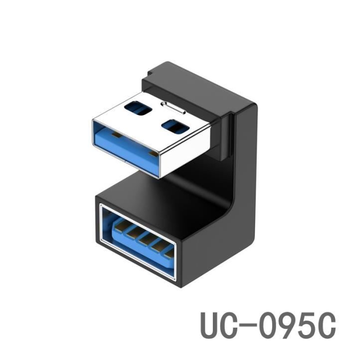1PCS Adapter - UC-095C - Adaptateur coudé de câble USB 3.0 TYPE-C USB-C ...