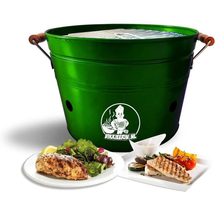 Barbecue De Table Au Charbon De Bois - Grand Barbecue Rond - Portable ...