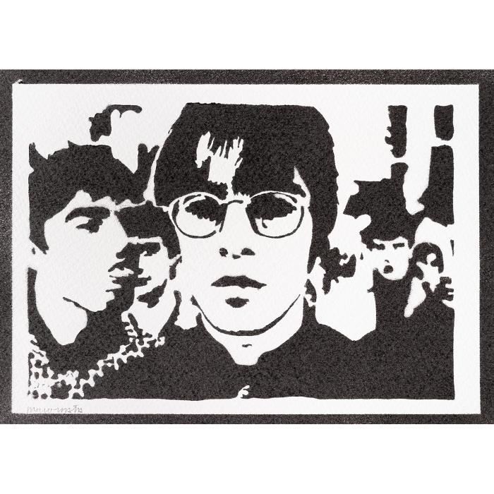 Authentique Graffiti Fait A La Main Oas. Musique Poster Liam Et Noel ...