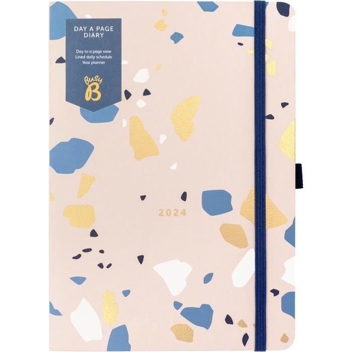 Agenda Journalier - Janvier À Décembre 2024 - Terrazzo - Planificateur ...