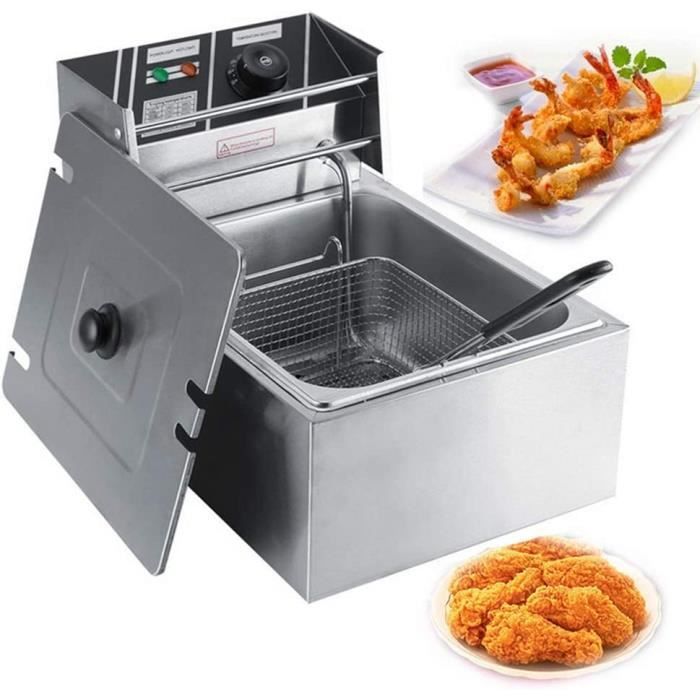 Friteuse Electrique Commerciale, Friteuse Professionnelle 6 L 2200 W ...