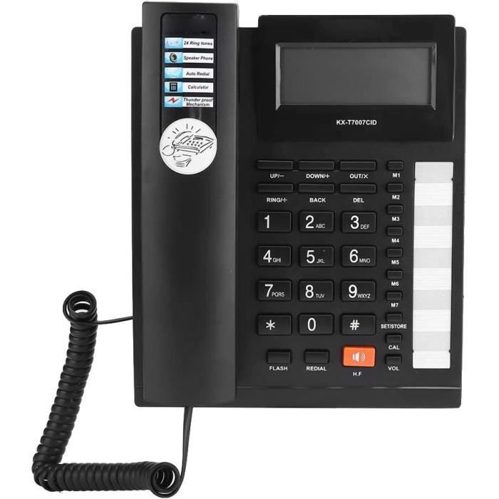Téléphone Fixe Professionnel, téléphone Fixe Filaire avec Affichage de ...