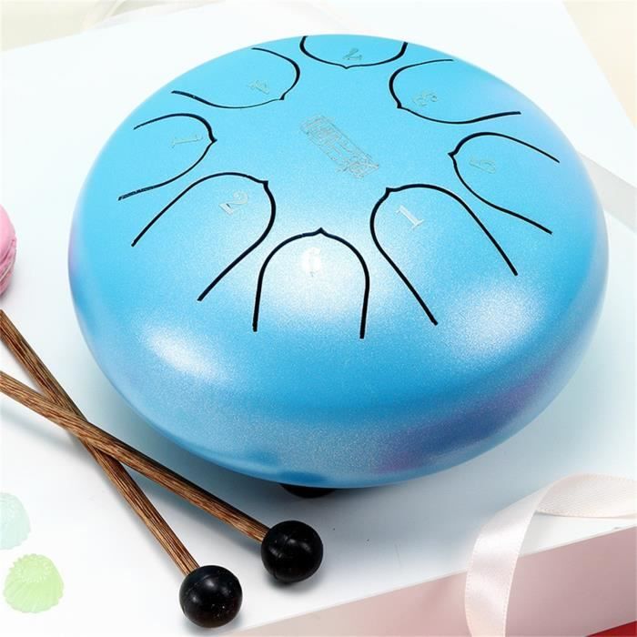 6inch 8 Notes Handpan Tongue Drum C Major Finger Picks Tambour De ...