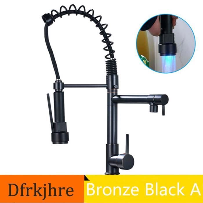 Robinetterie cuisine,Pulvérisateur extractible,robinet de cuisine,or ...