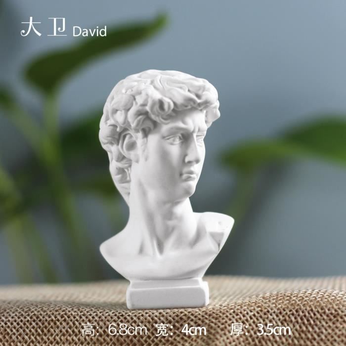 Statue deco,Statue de David en résine, Mini tête, décoration artistique ...