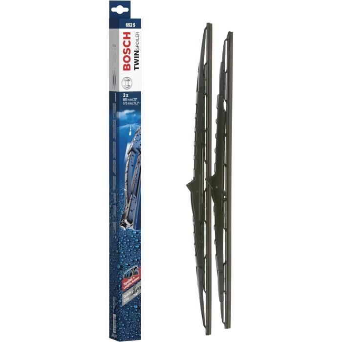 Bosch Balais D'Essuie–Glace Plats Conventionnel Twin Spoiler 652S, Longueur: 650Mm-575Mm – 1 ...