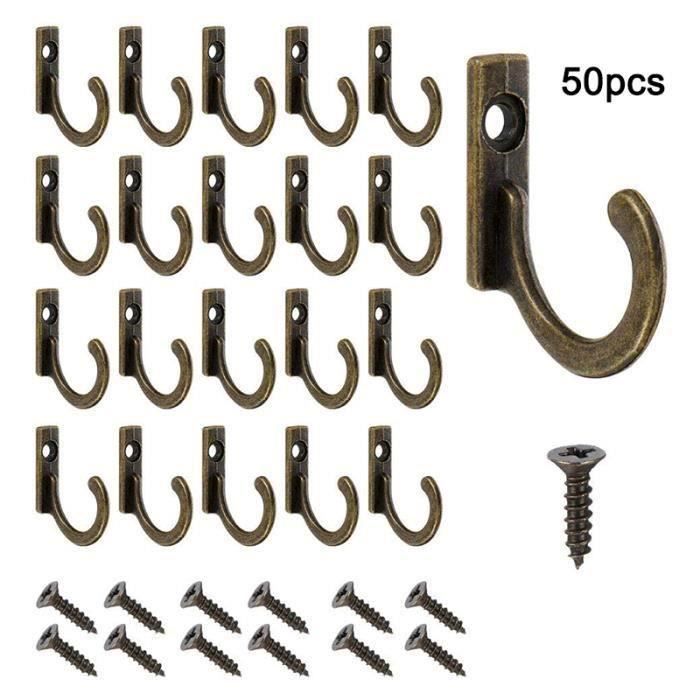 Crochets muraux - HAOPYOU - Vintage - 50 pièces - Alliage de zinc ...