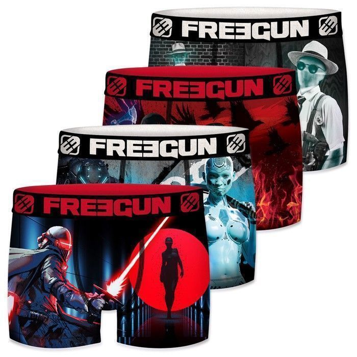 FREEGUN Boxer Homme Doux, Caleçon Homme, Infroissable, Sans Déformation ...