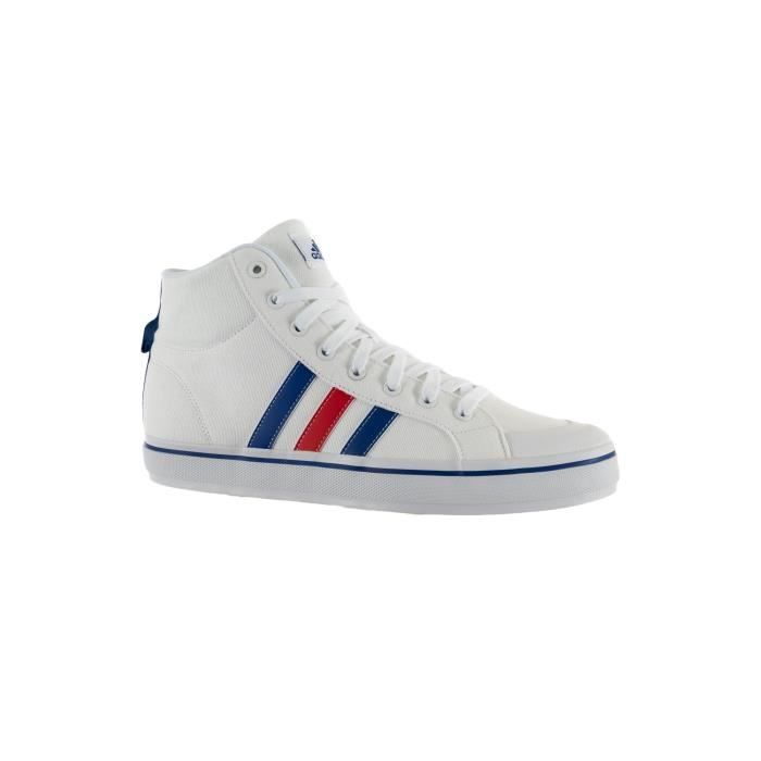 Baskets mode adidas originals bravada mid ftwbla/blselu/meipou Blanc ...