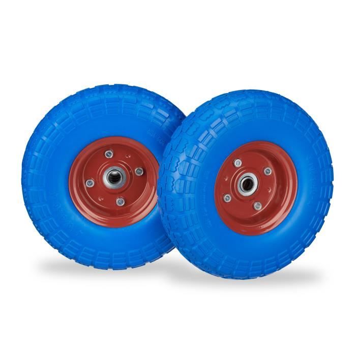 Roue pour diable bleu-rouge en lot de 2 - 10045585-0 - Cdiscount Bricolage
