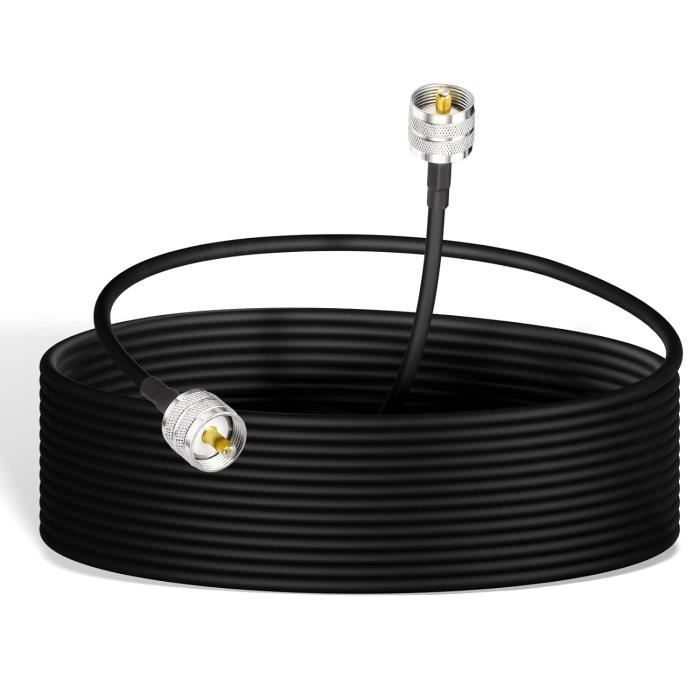 Câble Coaxial Pl259 Câble Antenne Cibi 3M Uhf Pl-259 Mâle A Mâle Faible ...