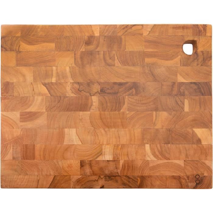 Planche À Découper En Bois De Teck Recyclé 40X30X2Cm[J2251] - Cdiscount ...