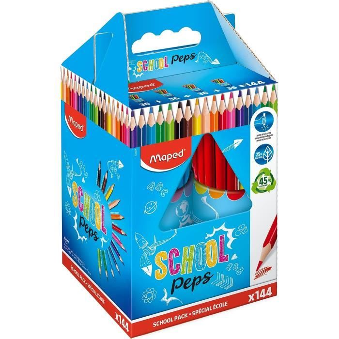 Maped - Crayons de Couleur Color'Peps - crayon Triangulaire Ergonomique ...