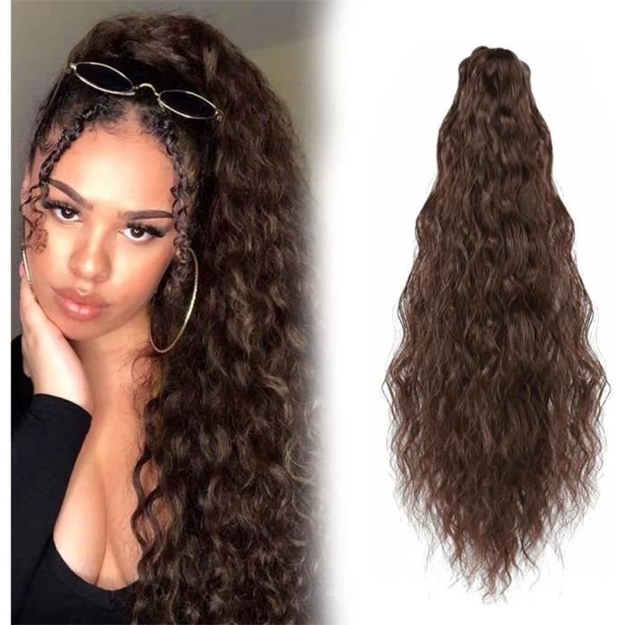 Postiche Queue de Cheval Extension Ponytail Cheveux Naturel bouclés ...