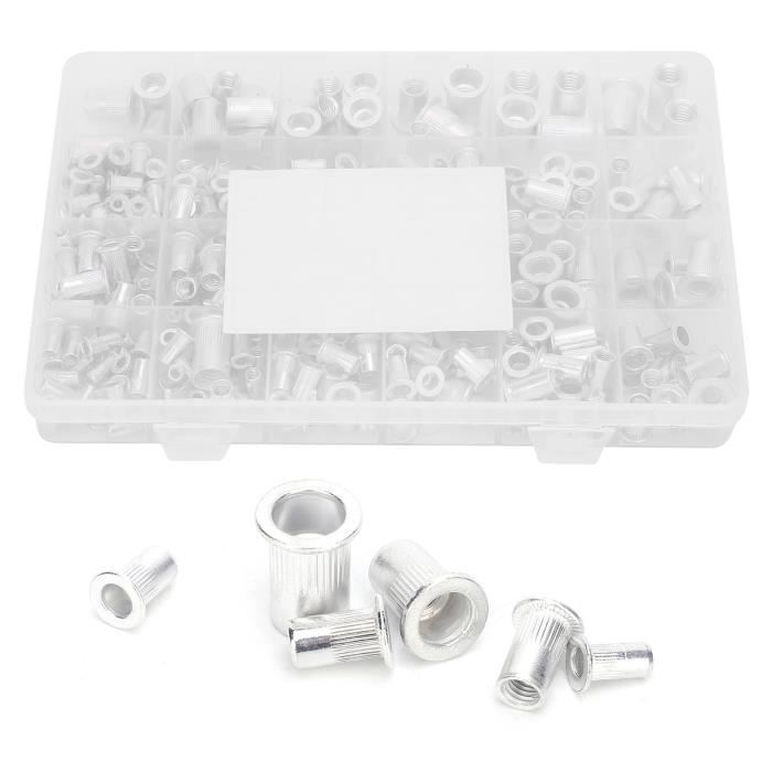 TMISHION Écrou d'insertion 300pcs/Boîte Écrou à Rivet en Aluminium 6‑32 ...