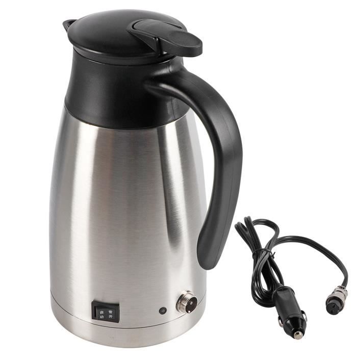 Bouilloire Voiture, 1000ml DC 12V Bouilloire Camion de Voyage Voiture Tasse Chauffe-eau en Acier ...