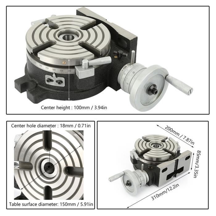 Table de travail rotative verticale Table rotative horizontale ...