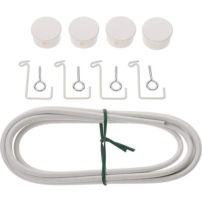 4 GARDINE Kit de fixation de cable de rideau 4Gardinebasic pour 2 ...