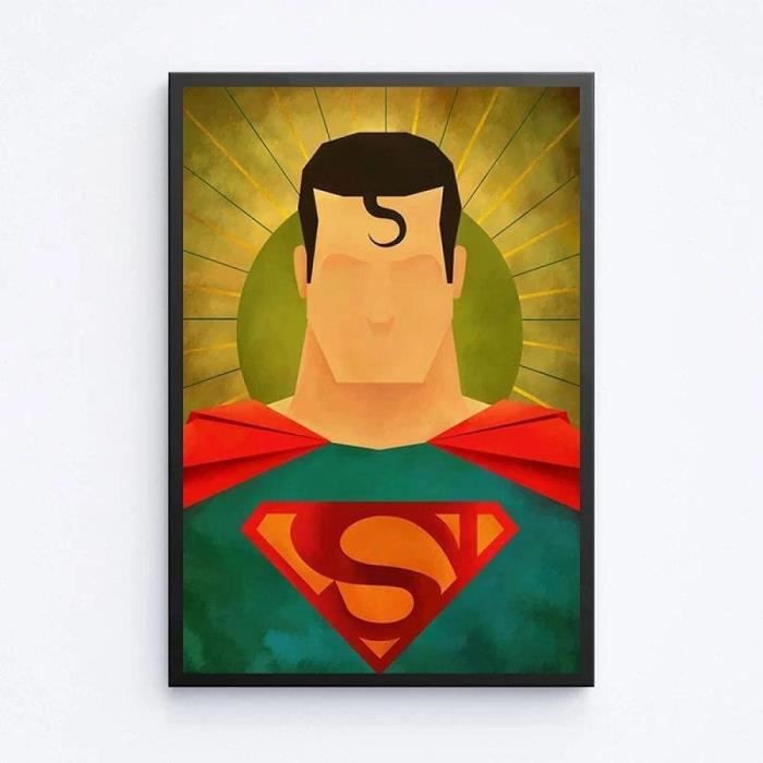 Toile Minimaliste Super Héros Affiche Vintage Toile Affiche Super Héros ...