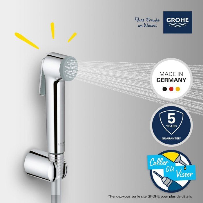 Ensemble de douche 1 jet avec support mural GROHE Vitalio Trigger Spray ...