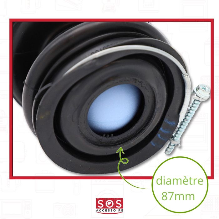 Durite cuve pompe de vidange Machine à laver, Lave-linge 2865200100 ...