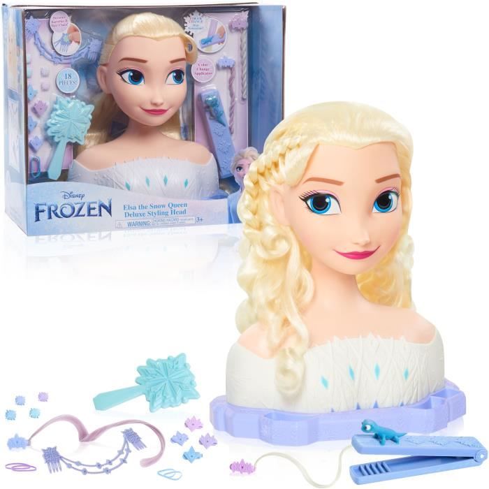 Tête à coiffer - REINE DES NEIGES - Tête à Coiffer Elsa Deluxe ...