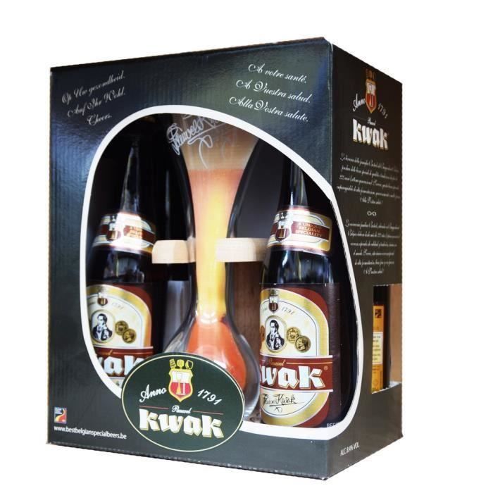 Coffret Kwak 4 bières 33 cl + 1 verre - La cave Cdiscount