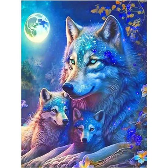 Adult Number Painting Wolf Coloring By Numbers Adult Canvas Painting ...