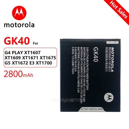 GK40-D'origine Motorola Batterie De Remplacement Br50 Bc50 Bc60 Gk40 ...
