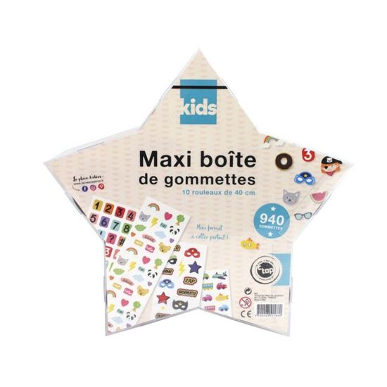 Stickers gommette pour enfant 940 pièces Boite étoile - Cdiscount Jeux ...