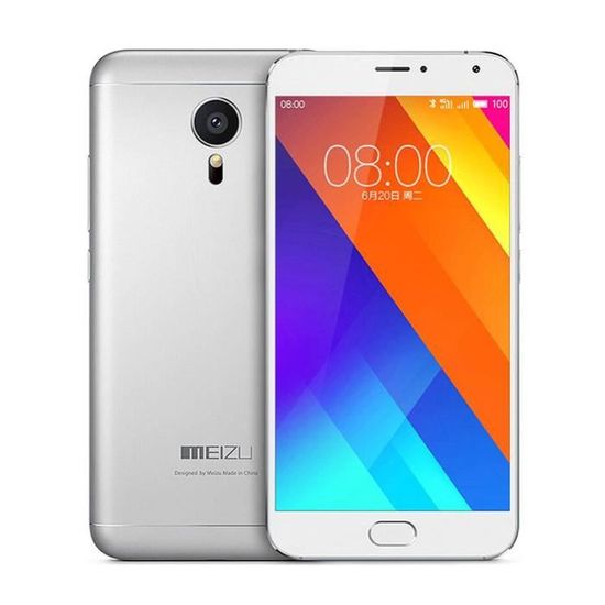 Meizu MX5e 16G téléphone débloqué Blanc d'argent - Cdiscount Téléphonie