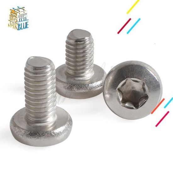 M5 10PCS-30mm -Vis Torx à tête ronde en acier inoxydable 304, GB2672 ...