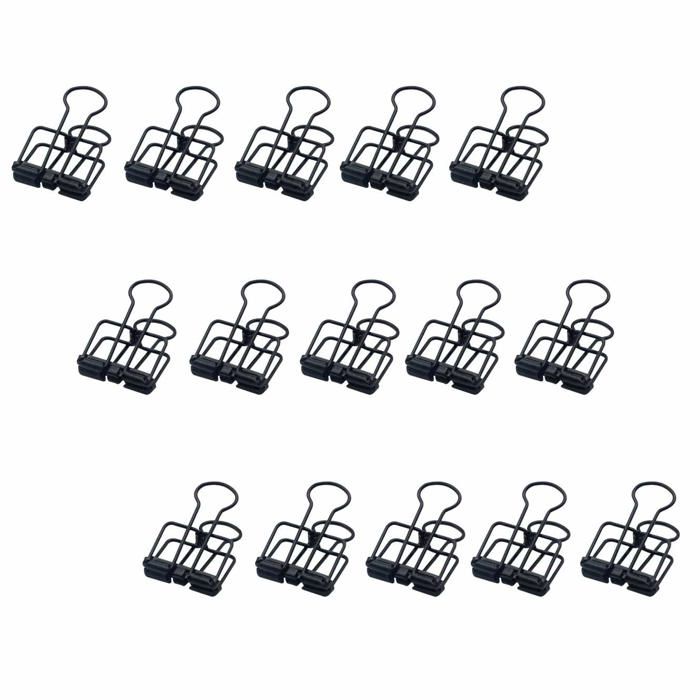 15 Pince Feuille Papier, Pince Double Clip en Metal, Pinces à Dessin ...