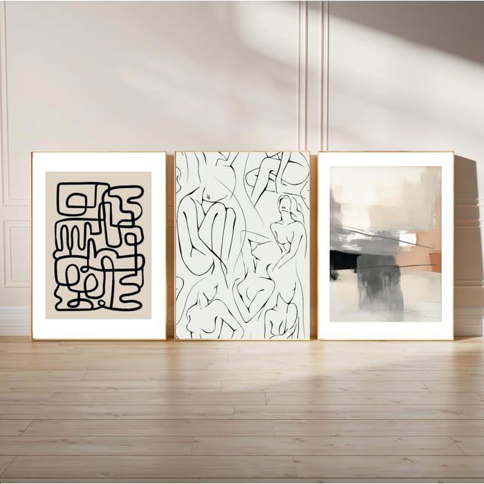 Set de 3 affiche 50x70 cm – SANS CADRE,poster mural pour salon ...
