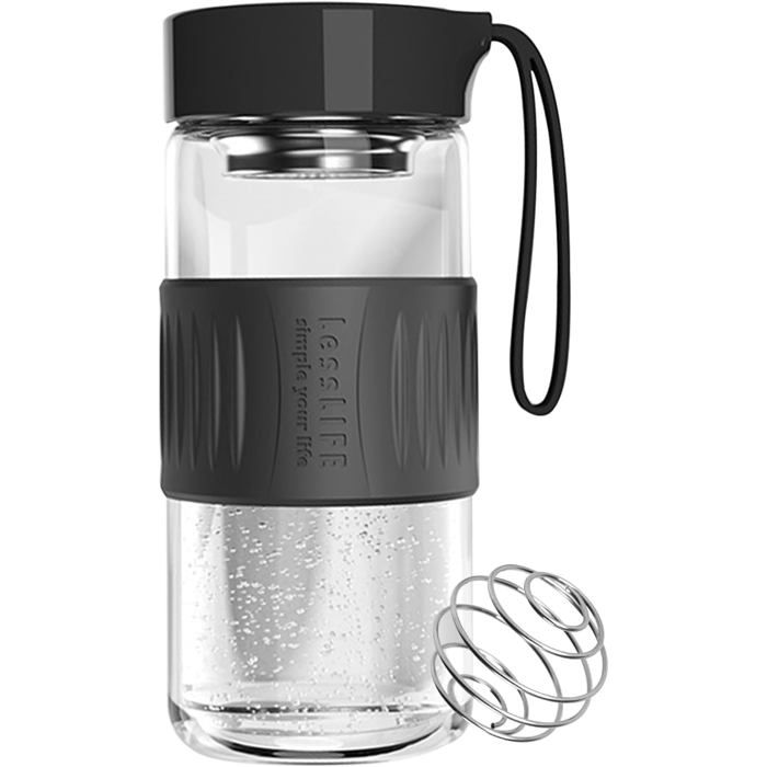 Shaker à protéines 480 ml avec passoire intégrée, boule mélangeuse en ...
