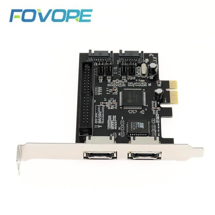 Carte adaptateur PCI e vers SATA IDE eSATA x2, 2 ports, convertisseur ...