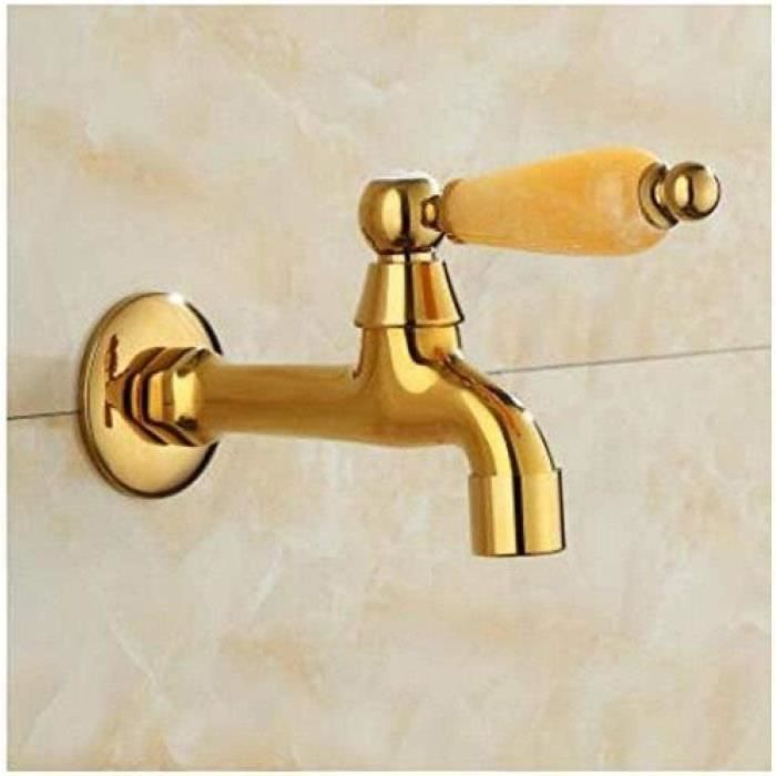 Robinet Robinet En Laiton Doré Robinet De Jardin Bavoir Robinet Court ...