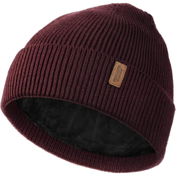Bonnet, Hommes Hiver Chaud Unisexe Bonnet D'Hiver Bonnet Tricoté Bonnet ...