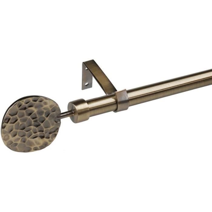 Tringle à rideaux extensible bronze en métal de 122 à 211 cm - LOLAhome ...