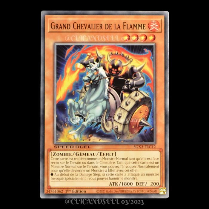 Carte YU-GI-OH SGX3-FRC12 Grand Chevalier de la Flamme NEUF FR ...