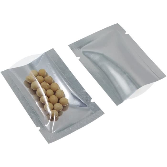Mylar Foil Open Top Lot de 200 Sachets Hermétiques pour Aliments à ...