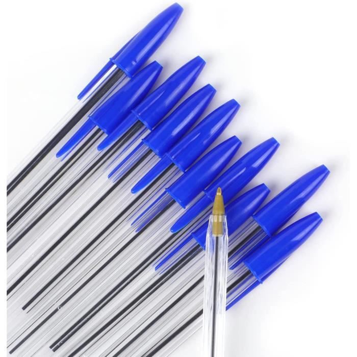 Boîte de 30pcs Stylo Bille Biro,Cristal Original Stylos-Bille Pointe ...