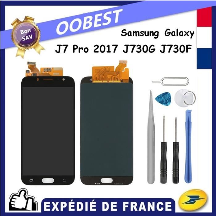 Complet Ecran vitre tactile lcd - Noir Pour Samsung Galaxy J7 2017 SM-J730F + Kit outils ...