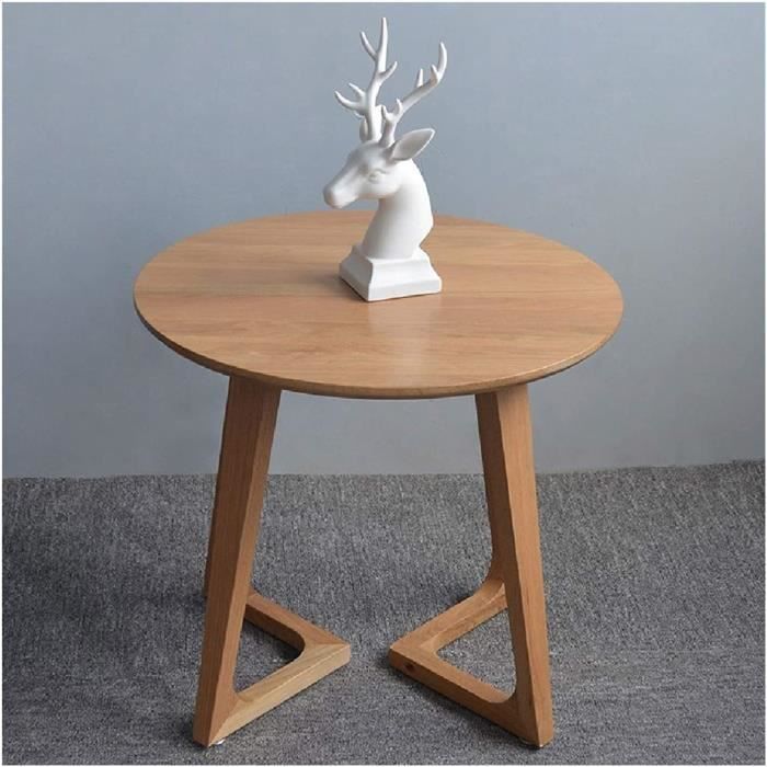 Petite Table en Bois Massif Petit Table Ronde Table Basse chêne Bois ...