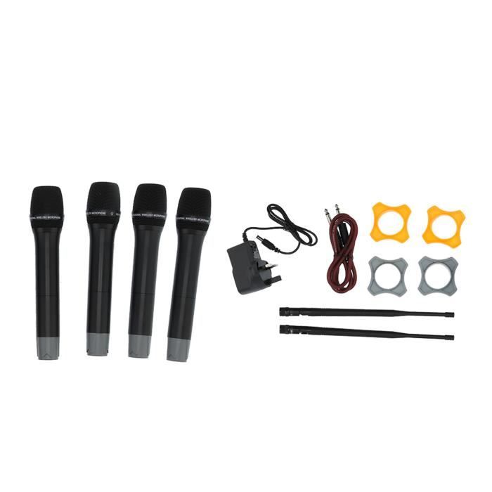 LEX Qqmora Système de microphone sans fil 4 canaux Système de ...