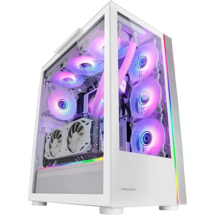 Mc-Ultra Blanc, Tour Gaming Custom Xxl E-Atx, Double Bande Led Argb ...