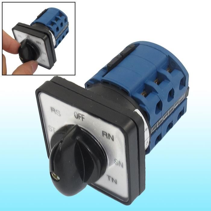 660V 20A 12 Bornes 7 Positions Interrupteur inverseur Came rotative ...