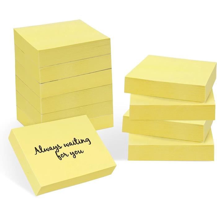 Agoer 24 Notes Sticky Notes, 50 x 38 mm Jaune Notes Autocollantes ...