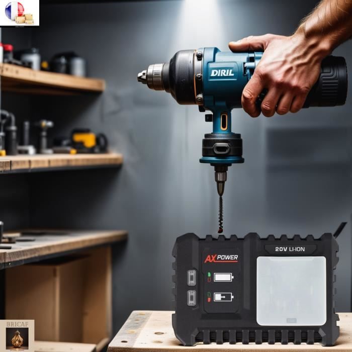 Chargeur rapide AX-power 20V | 2,0 Ah compatible FERM (batterie non ...